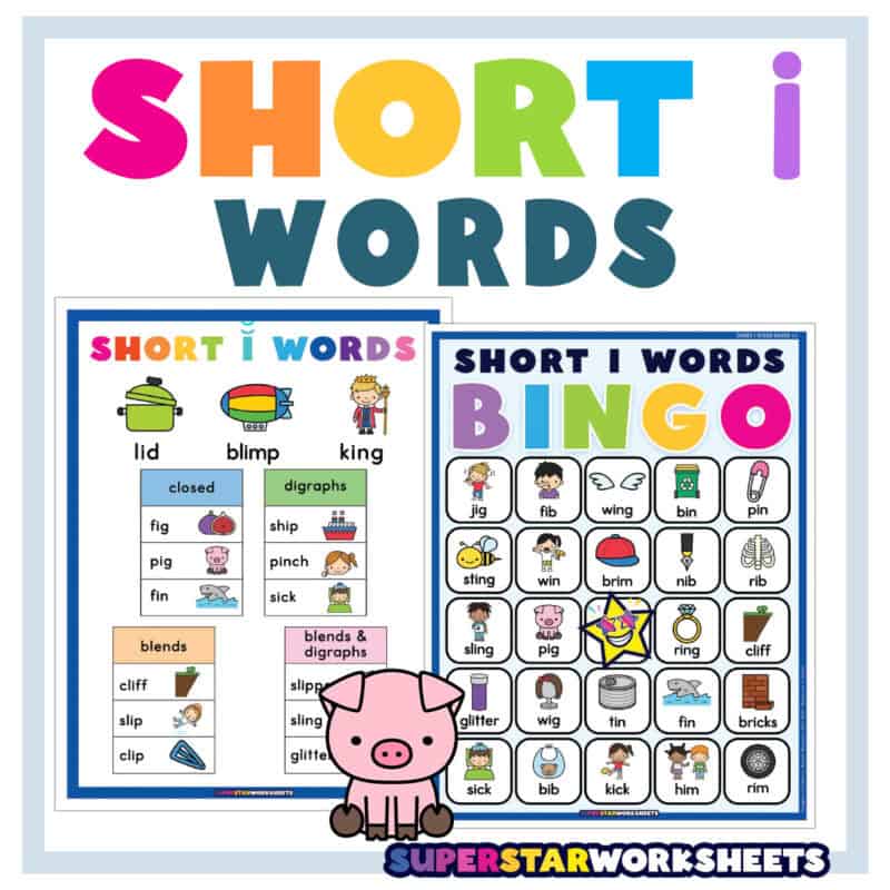 Short I Words - Superstar Worksheets