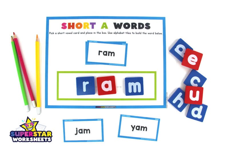 Short A Words - Superstar Worksheets