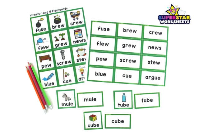 Long U Words - Superstar Worksheets