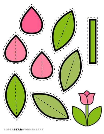 Tulip Template (Free Printables) - Superstar Worksheets