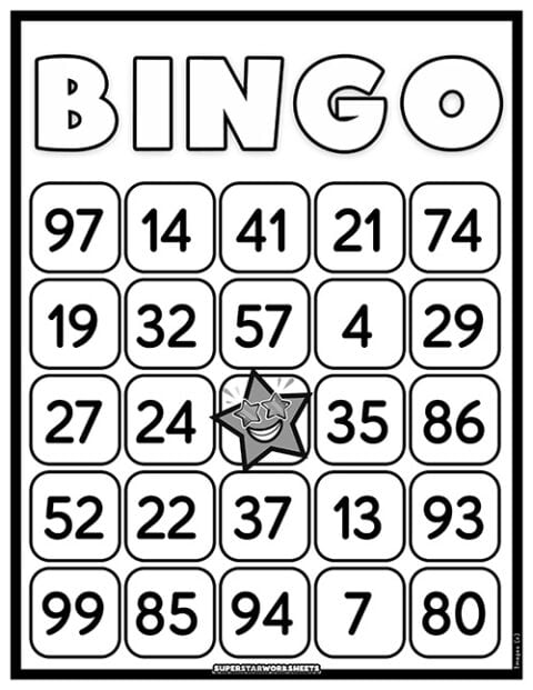BINGO Boards - Superstar Worksheets