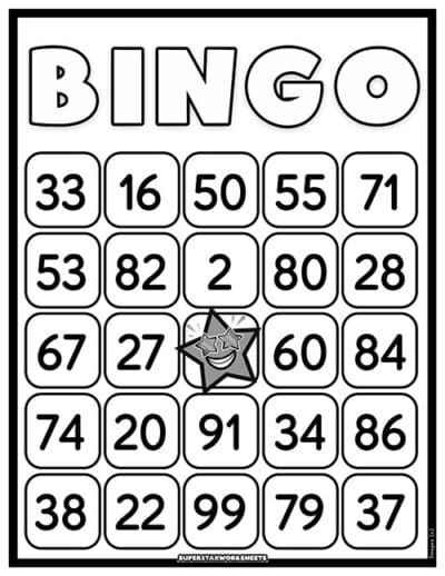 BINGO Boards - Superstar Worksheets
