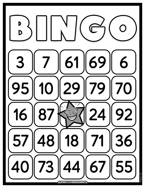 BINGO Boards - Superstar Worksheets