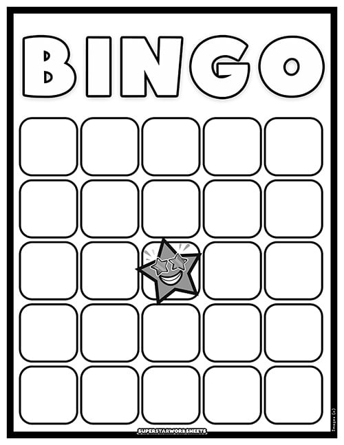 BINGO Games - Superstar Worksheets