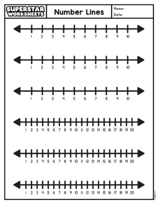 Blank Number Lines (Free Printables) - Superstar Worksheets