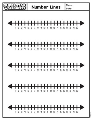 Blank Number Lines (Free Printables) - Superstar Worksheets