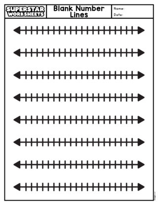 Blank Number Lines - Superstar Worksheets