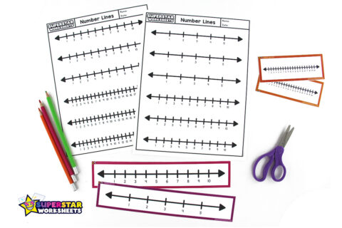 Blank Number Lines (Free Printables) - Superstar Worksheets