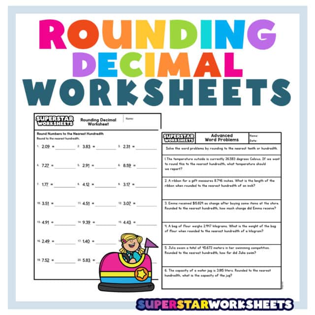 Rounding Decimal Worksheets - Superstar Worksheets
