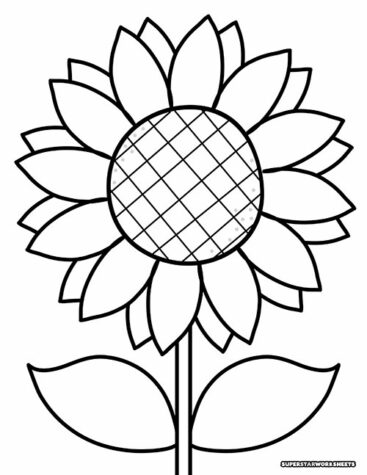 Sunflower Coloring Pages (Free Printables) - Superstar Worksheets