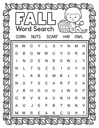 Fall Word Search Puzzles - Superstar Worksheets