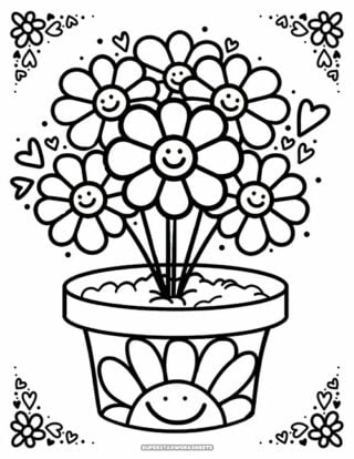 Flower Coloring Pages (Free Printables) - Superstar Worksheets