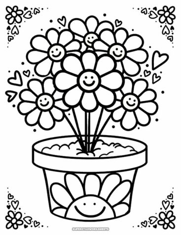 Flower Coloring Pages (Free Printables) - Superstar Worksheets