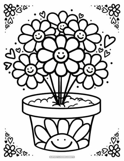 Flower Coloring Pages (Free Printables) - Superstar Worksheets