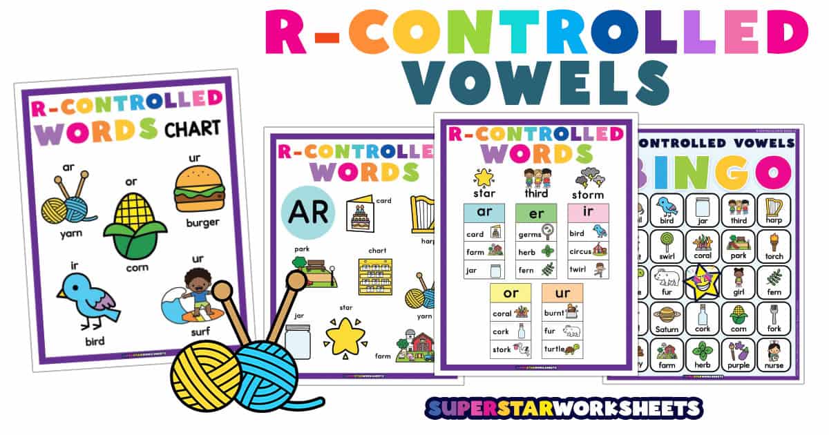 R Controlled Vowels - Superstar Worksheets