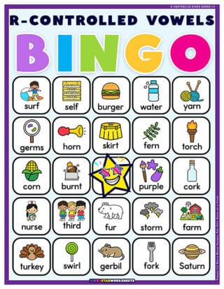 R Controlled Vowels - Superstar Worksheets