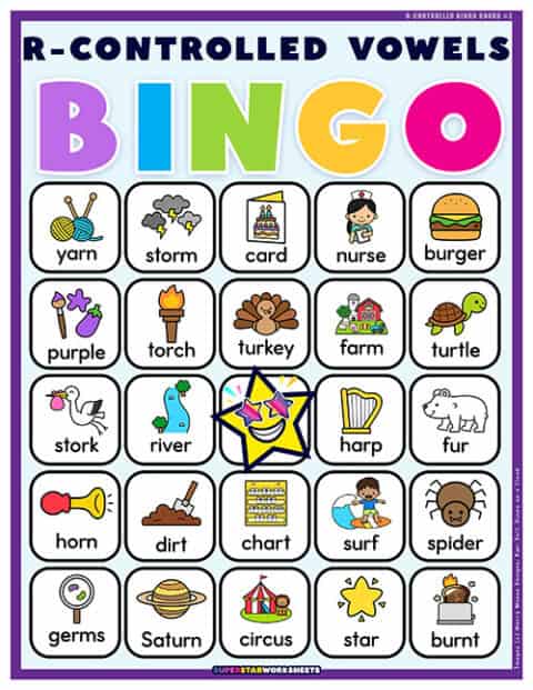 R Controlled Vowels - Superstar Worksheets