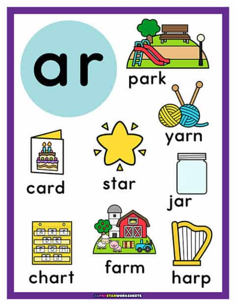 R Controlled Vowels - Superstar Worksheets