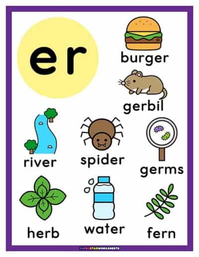 R Controlled Vowels - Superstar Worksheets