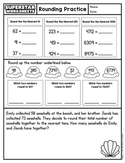 Rounding Worksheets - Superstar Worksheets