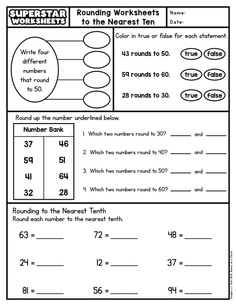 Rounding Worksheets - Superstar Worksheets