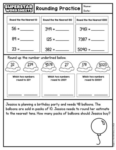 Rounding Worksheets - Superstar Worksheets