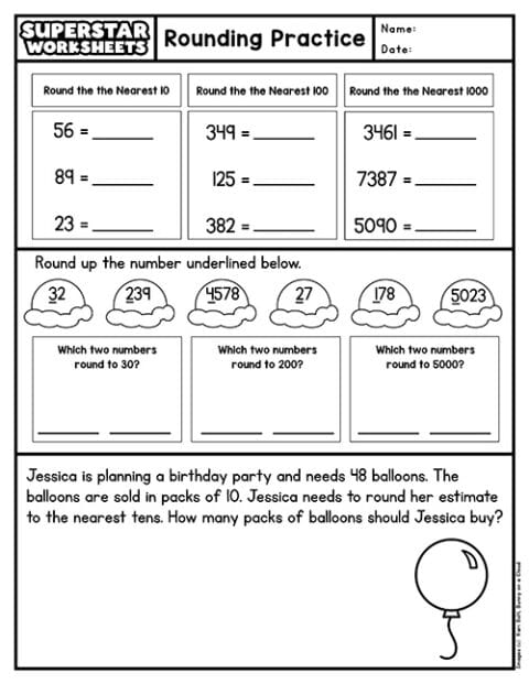 Rounding Worksheets - Superstar Worksheets