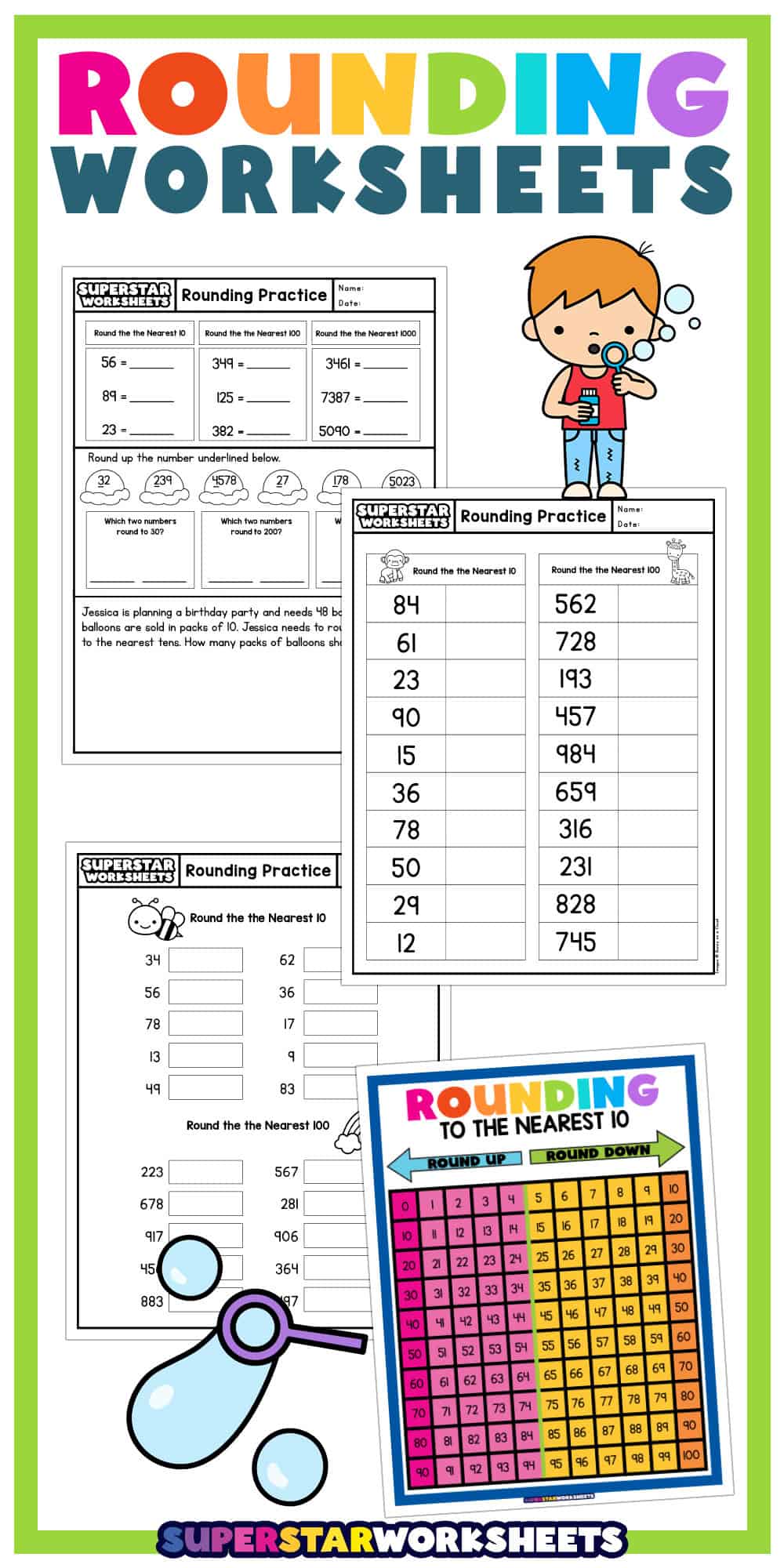 Rounding Worksheets - Superstar Worksheets