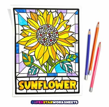 Sunflower Coloring Pages (Free Printables) - Superstar Worksheets