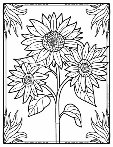 Sunflower Coloring Pages (Free Printables) - Superstar Worksheets