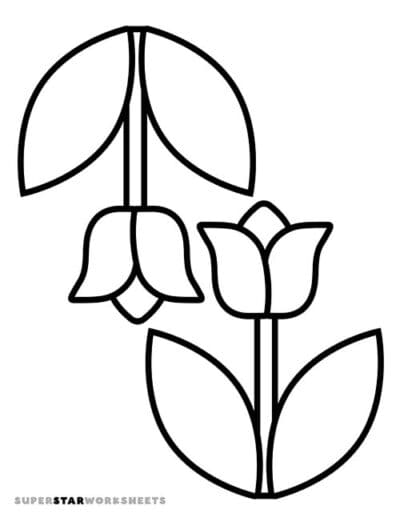 Tulip Template (Free Printables) - Superstar Worksheets