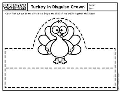 Turkey Disguise Project - Superstar Worksheets