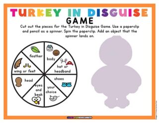 Turkey Disguise Project - Superstar Worksheets