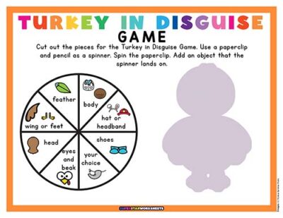 Turkey Disguise Project - Superstar Worksheets