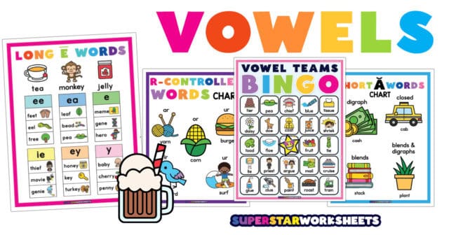 Vowels - Superstar Worksheets
