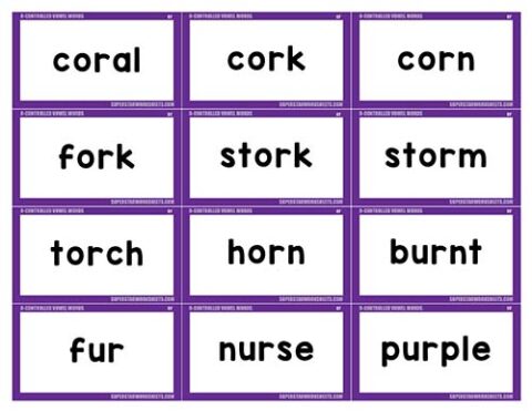 R Controlled Vowels - Superstar Worksheets