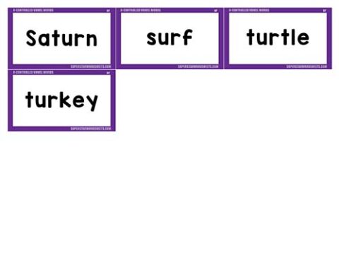 R Controlled Vowels - Superstar Worksheets