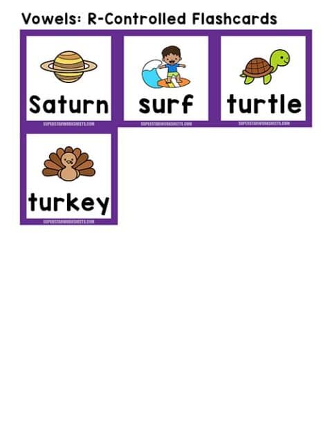 R Controlled Vowels - Superstar Worksheets