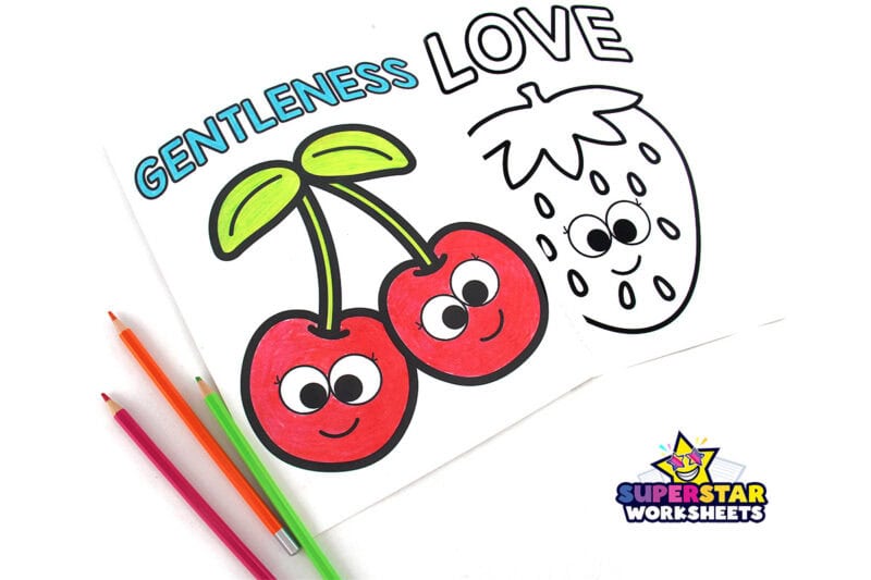 Fruit of the Spirit Coloring Pages (Free Printables) - Superstar Worksheets