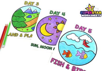 Creation Coloring Pages (Free Printables) - Superstar Worksheets