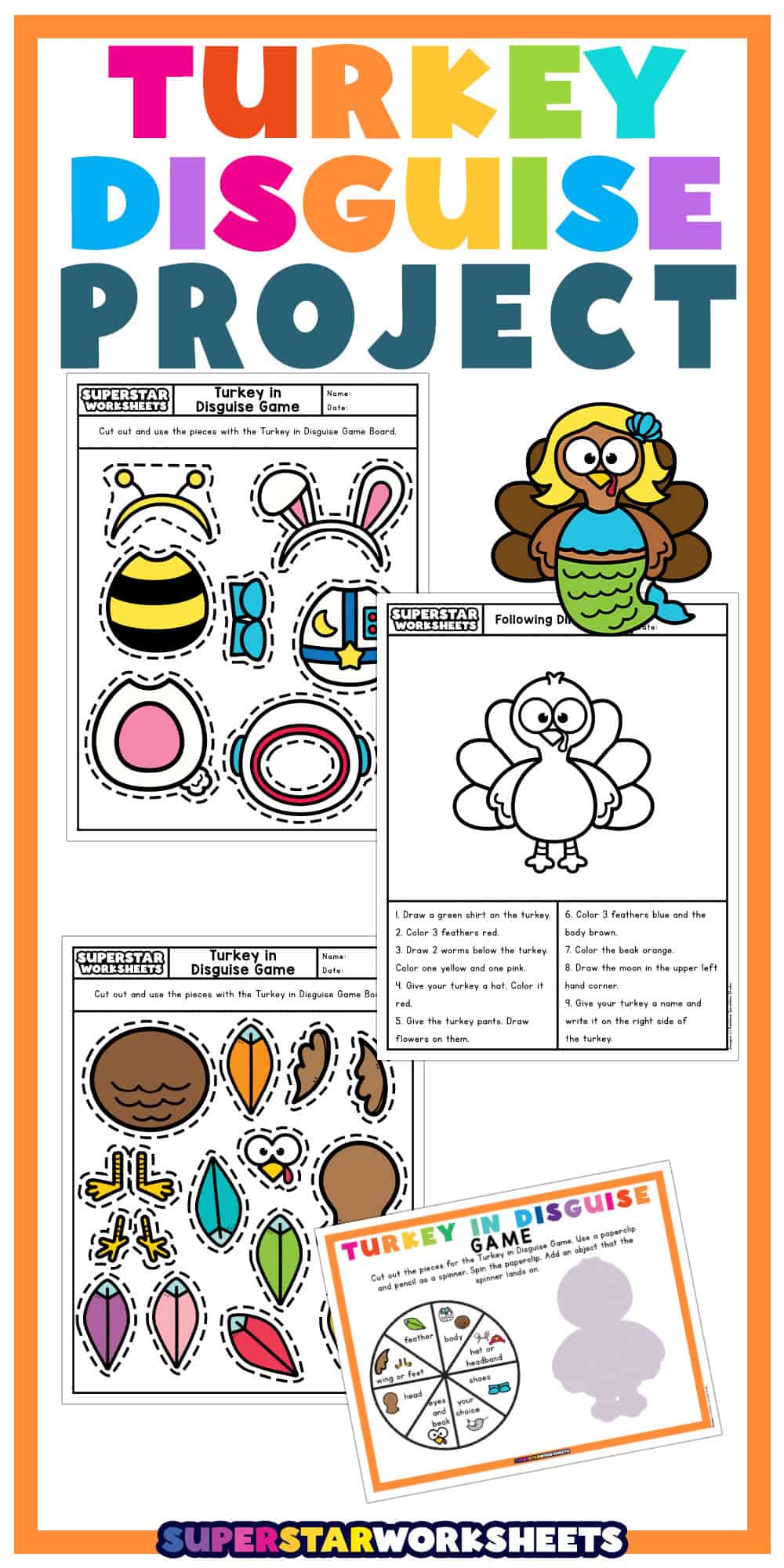 Turkey Disguise Project - Superstar Worksheets