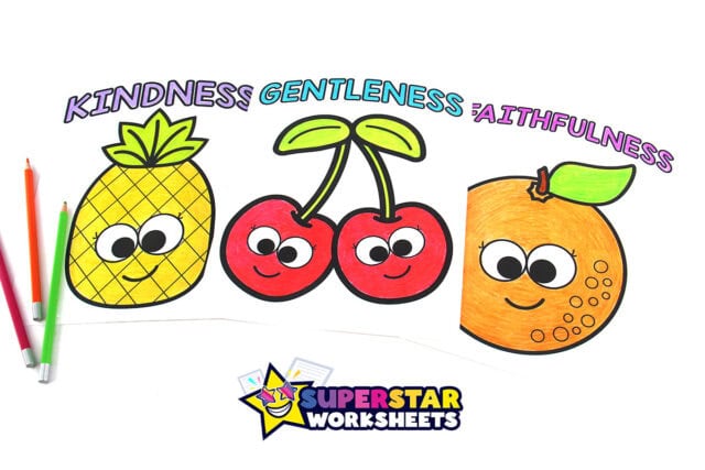 Fruit of the Spirit Coloring Pages (Free Printables) - Superstar Worksheets