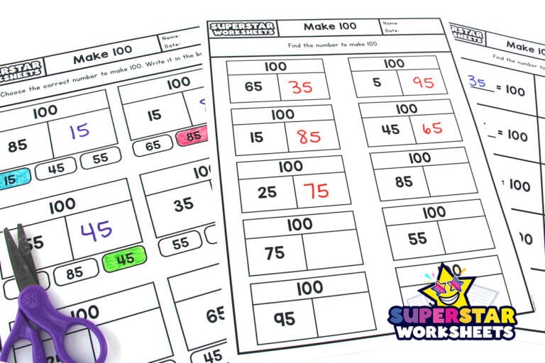 Make 100 Worksheets - Superstar Worksheets