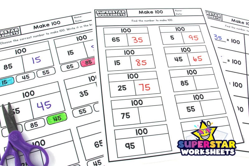 Make 100 Worksheets - Superstar Worksheets