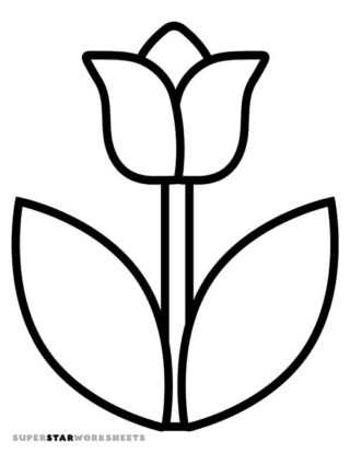 Tulip Template (Free Printables) - Superstar Worksheets