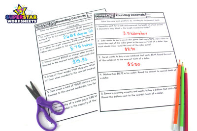 Rounding Decimal Worksheets - Superstar Worksheets