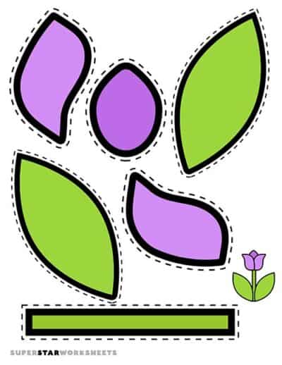 Tulip Template (Free Printables) - Superstar Worksheets