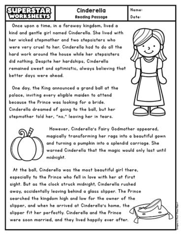 Third Grade Reading Comprehension - Superstar Worksheets