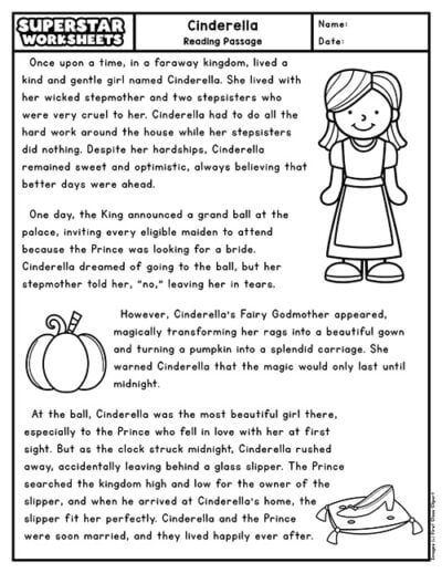 Third Grade Reading Comprehension - Superstar Worksheets