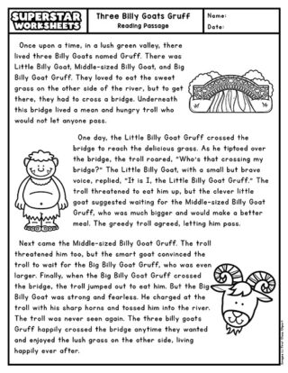 Third Grade Reading Comprehension - Superstar Worksheets